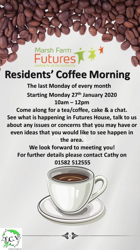 Marsh Farm Residents' Coffee Morning - Marsh Farm Futures